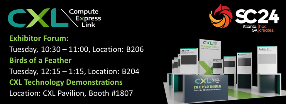 Discover Deployment-Ready CXL Solutions at Supercomputing 2024 (SC24) - Compute Express Link