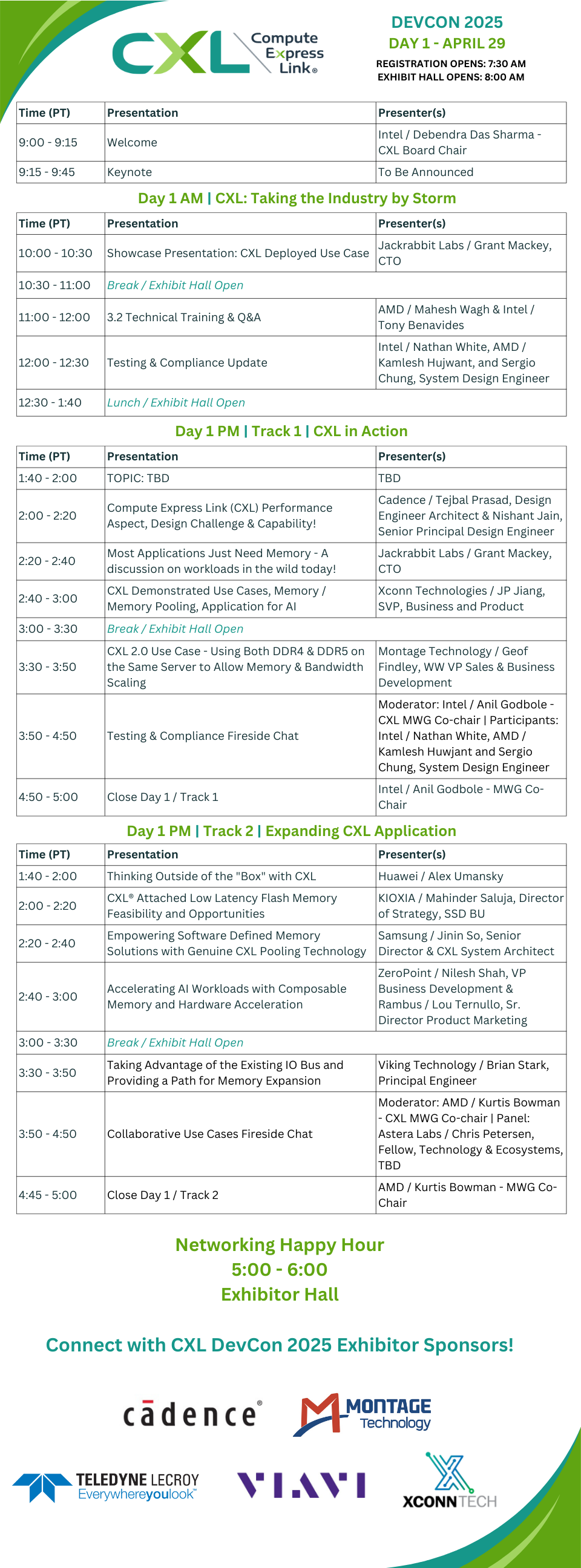 CXL DevCon 2025 | April 29 – 30 | Santa Clara, CA - Compute Express Link